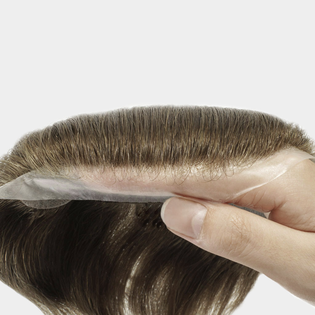 Super Natural Skin Frontal Hairpiece for Receding Hairline