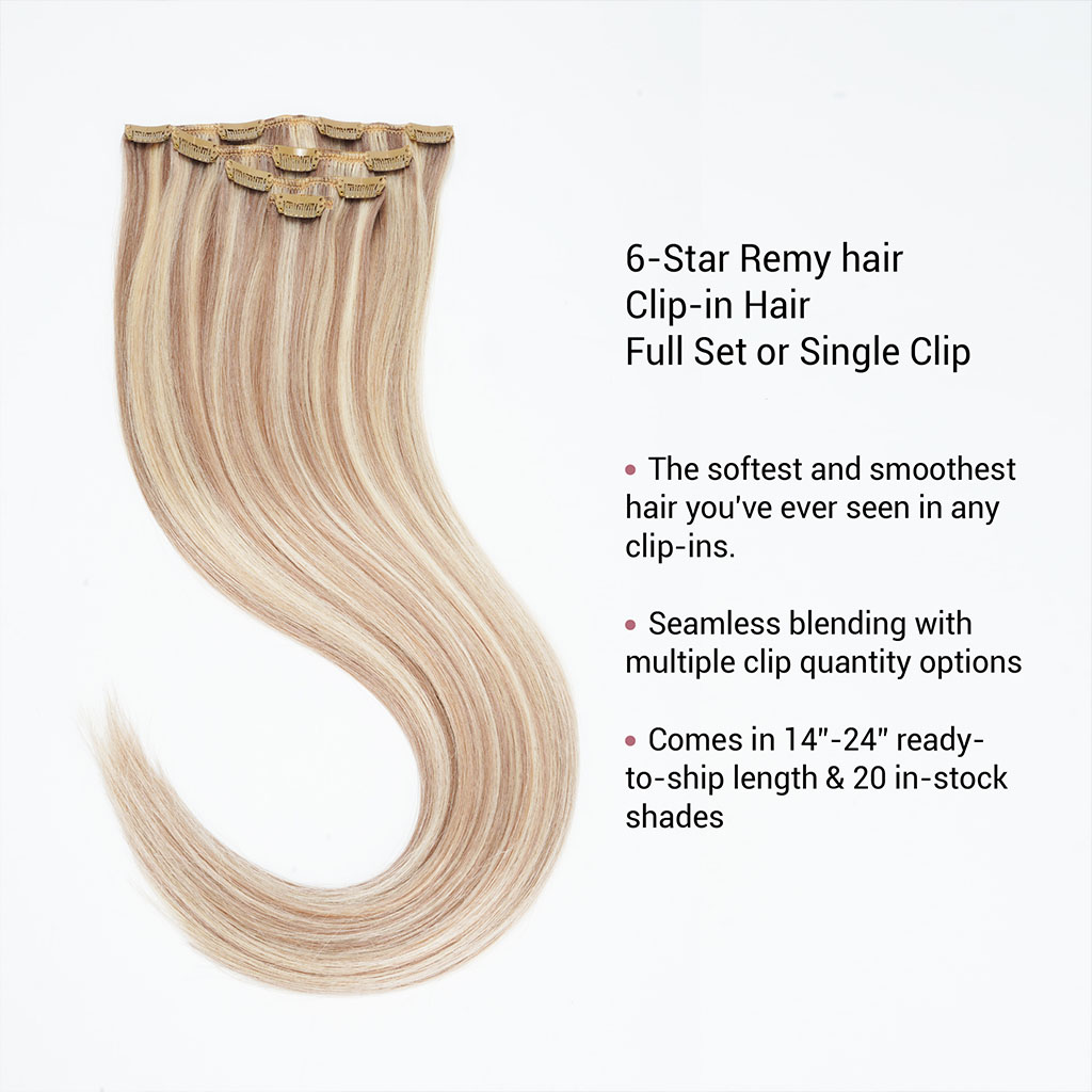 Full-Set Clip in Hair Extensions | Easy & Seamless Install