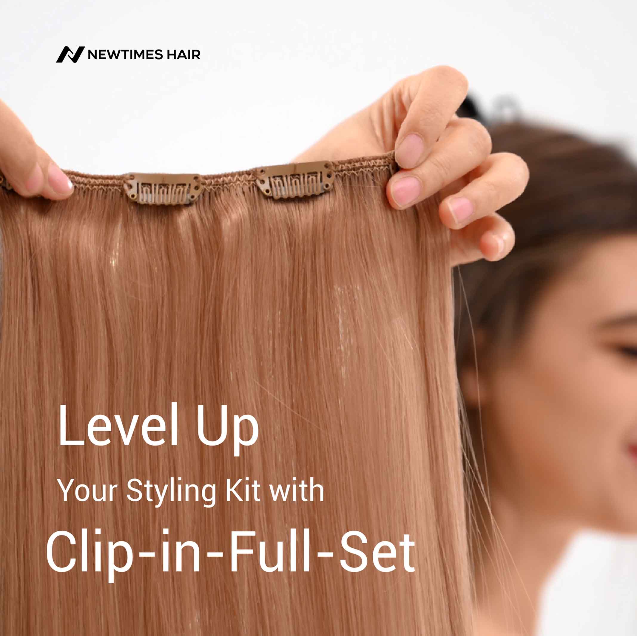 Full-Set Clip in Hair Extensions | Easy & Seamless Install
