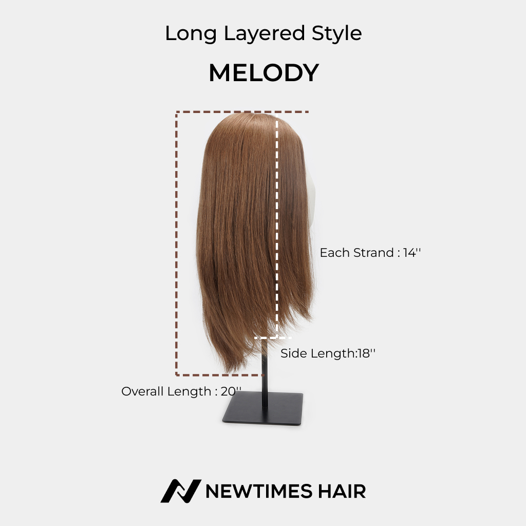 Melody Hand-Tied Human Hair Wig That Never Slips